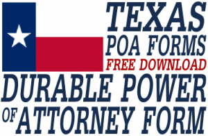 Texas Durable Power of Attorney Form - Durable Power of Attorney